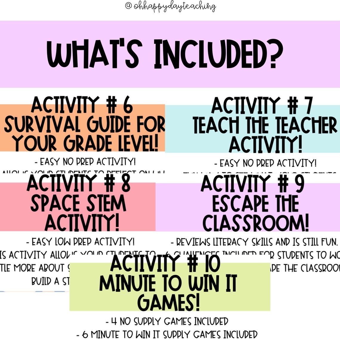 End of School Year Activities Bundle - Etsy