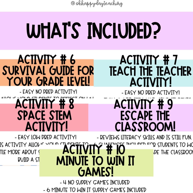 End of School Year Activities Bundle! - Etsy