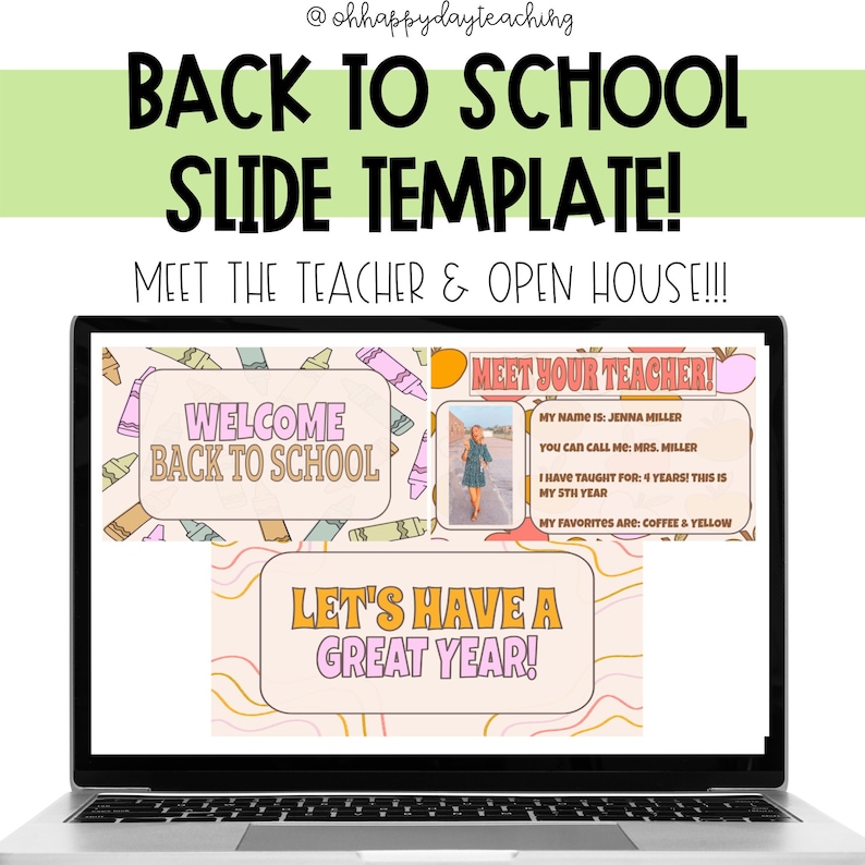 Back to School- Meet the Teacher- Open House -google Slides, Powerpoint ...