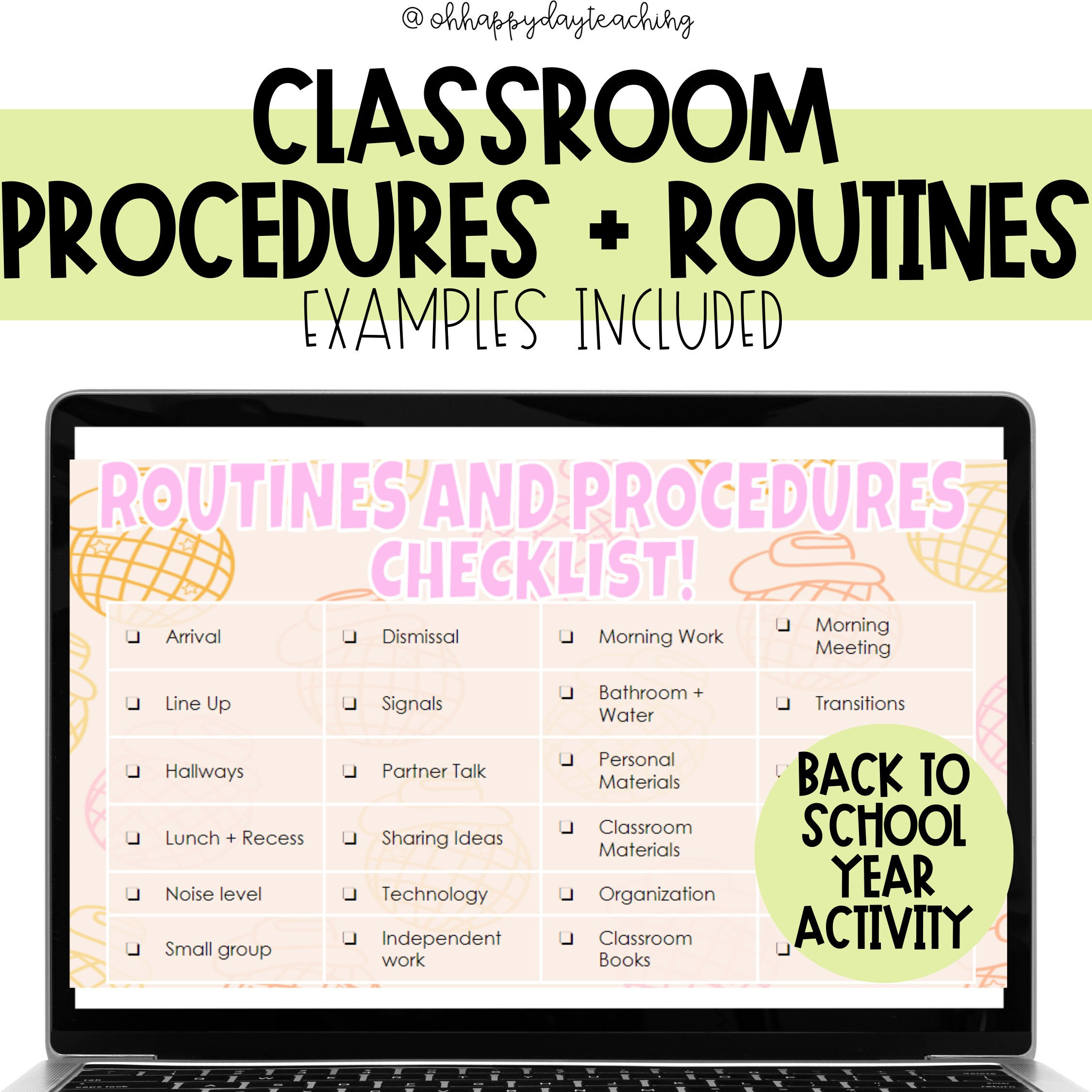 Back to School Routines and Procedures. - Etsy