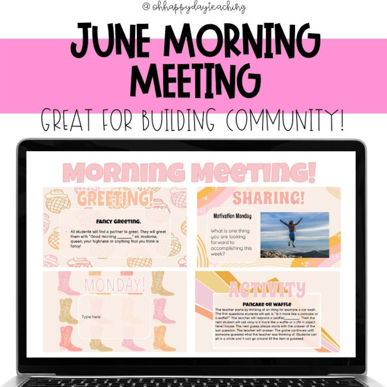June Morning Meeting Slides | Morning Meeting Activities - Etsy