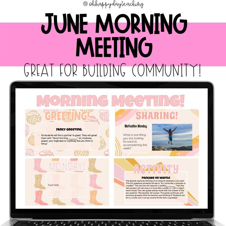 June Morning Meeting Slides | Morning Meeting Activities - Etsy