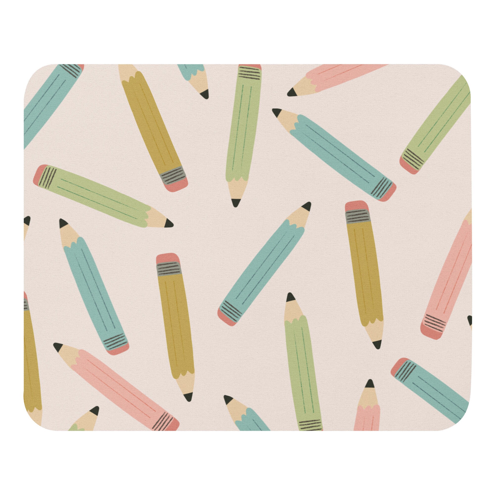 Cute Pencils Mouse Pad - Boho Pencils Mouse Pad - Aesthetic Mousepad ...