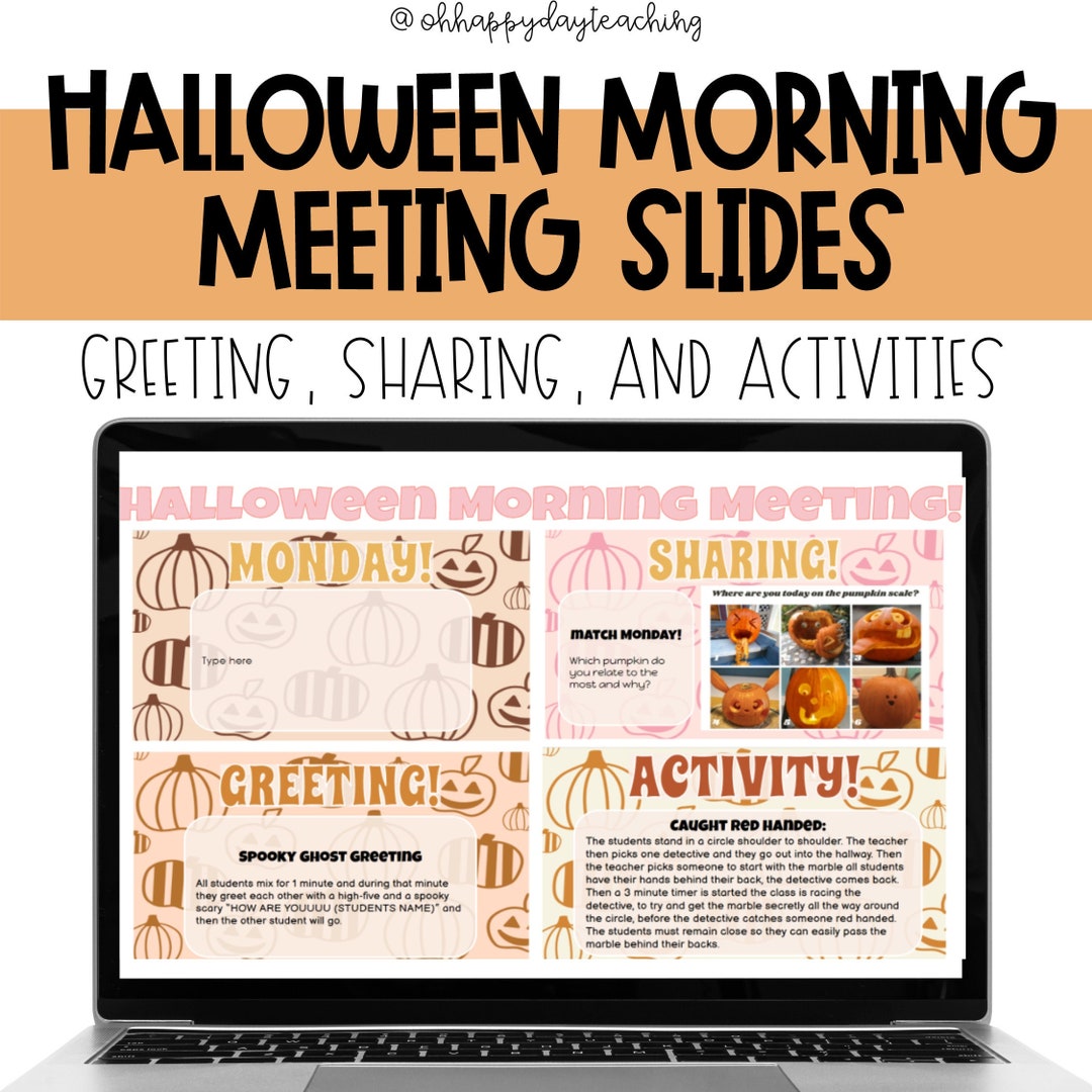 Halloween Morning Meeting Slides. Upper Elementary Morning Meeting. - Etsy