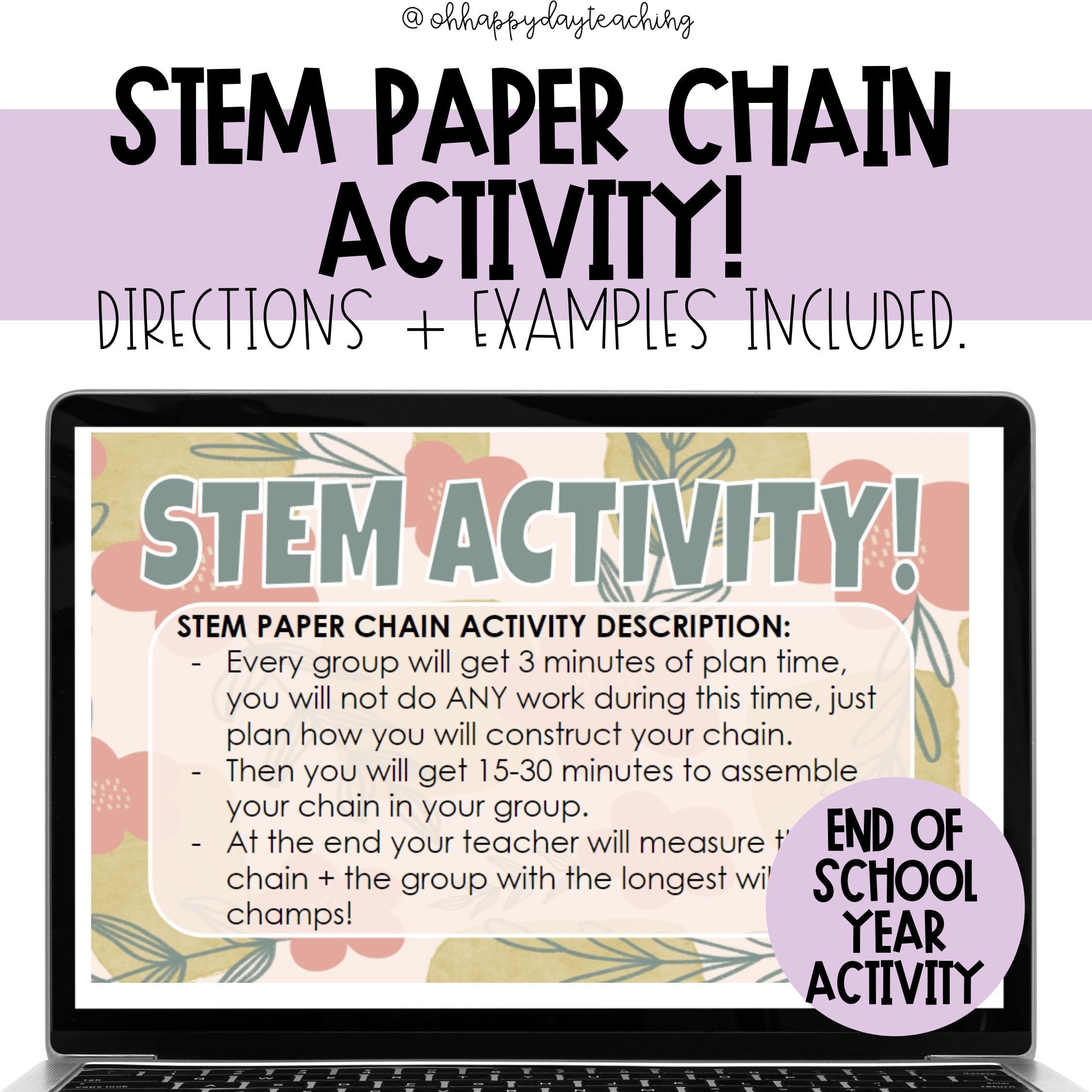 STEM Paper Chain Activity! - Etsy