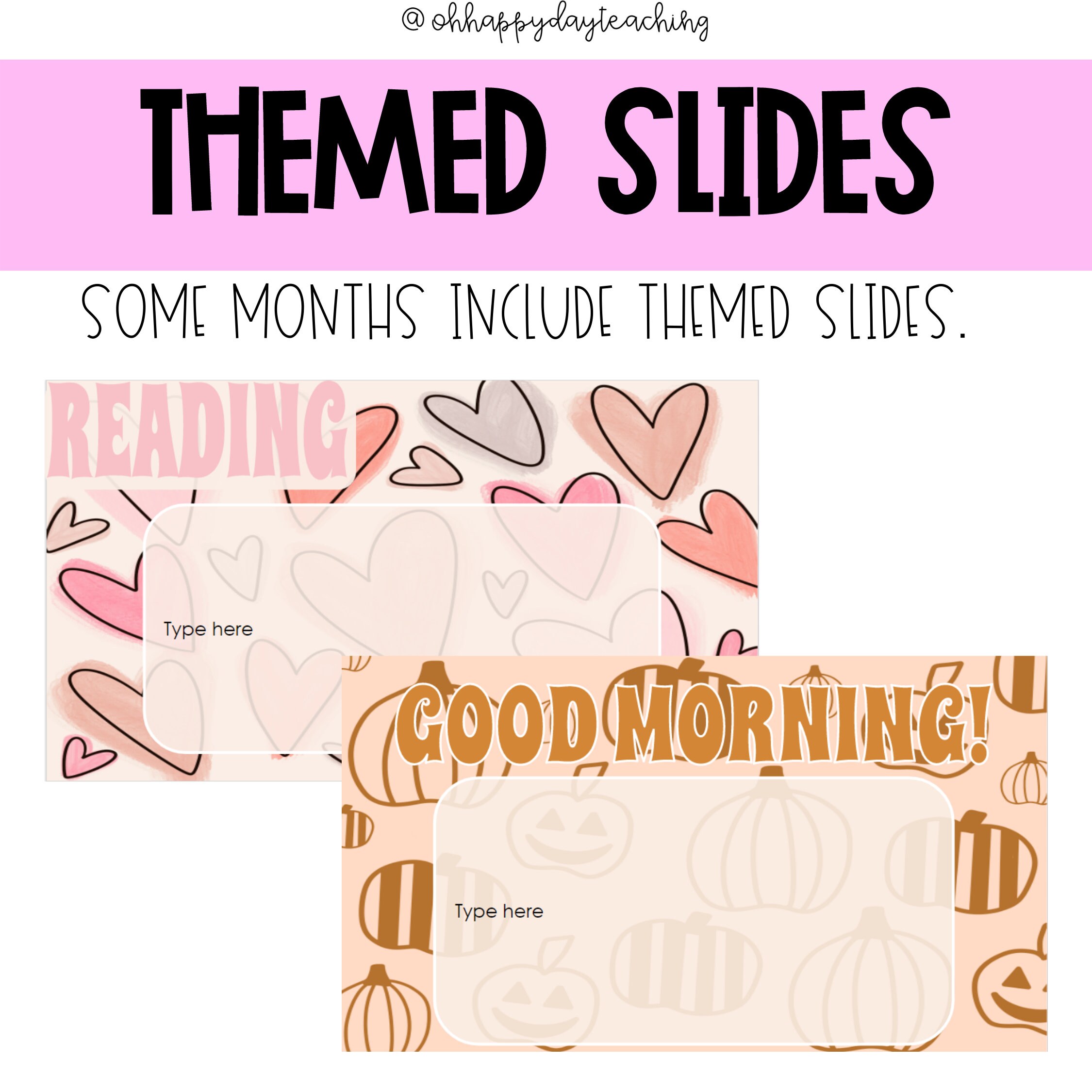 Year Long Editable Slide Template Bundle! - Etsy