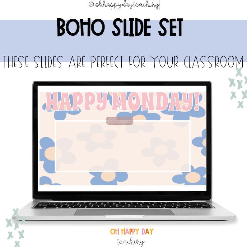 Editable Google Slides. Google Slide Templates. April Boho Slides. - Etsy