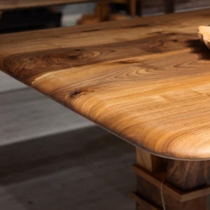 Custom Walnut Table for Dining Room, Walnut Wood Legged Farmhouse Table ...