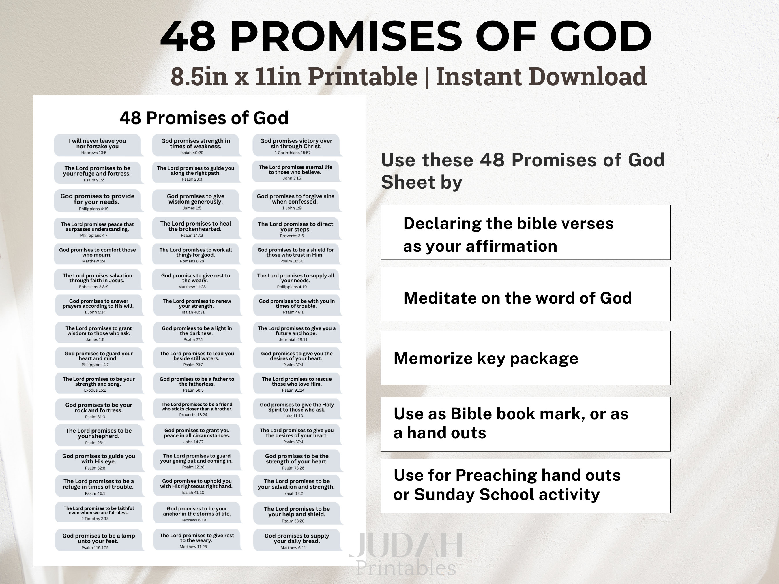 Promises of God Bible Verse Printable | Printable Scripture | Bible ...