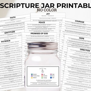 Scripture Jar Printable | Bible Verse Jar Scripture Printable | Bible ...