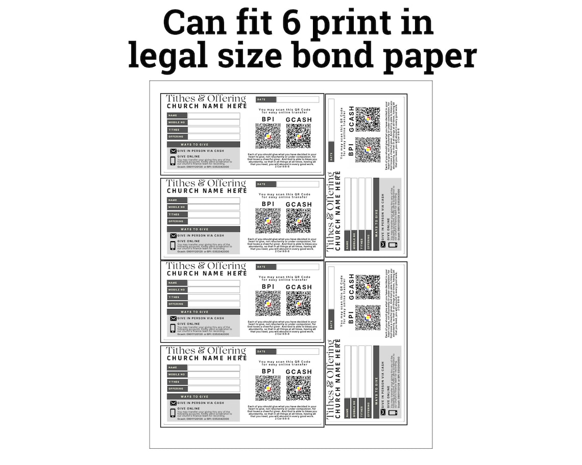 Tithe and Offering Envelope Insert Canva Editable Template | Church ...