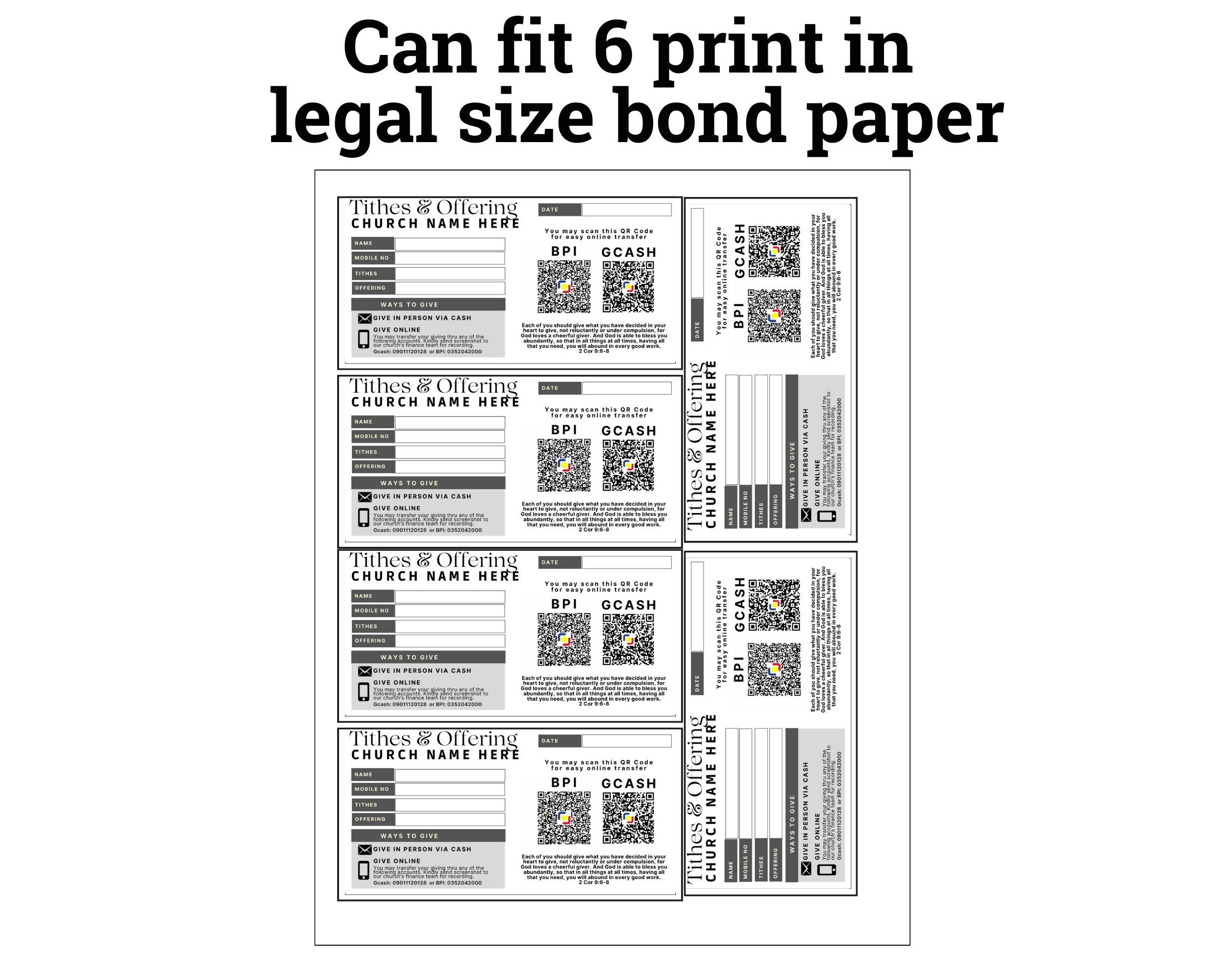 Tithe and Offering Envelope Insert Canva Editable Template | Church ...