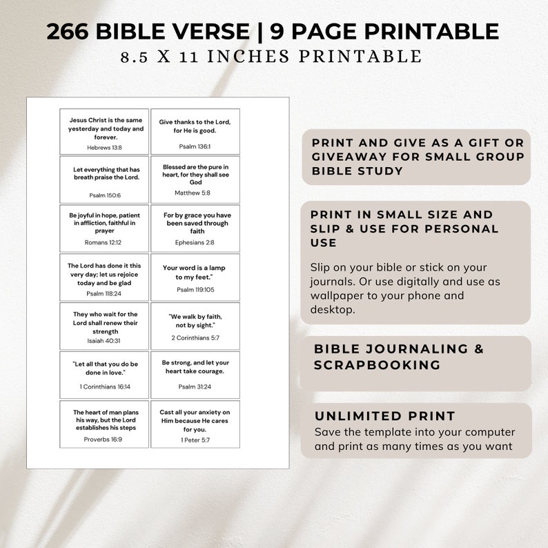266 Printable Bible Verse | | Printable Scripture | Bible Journaling ...