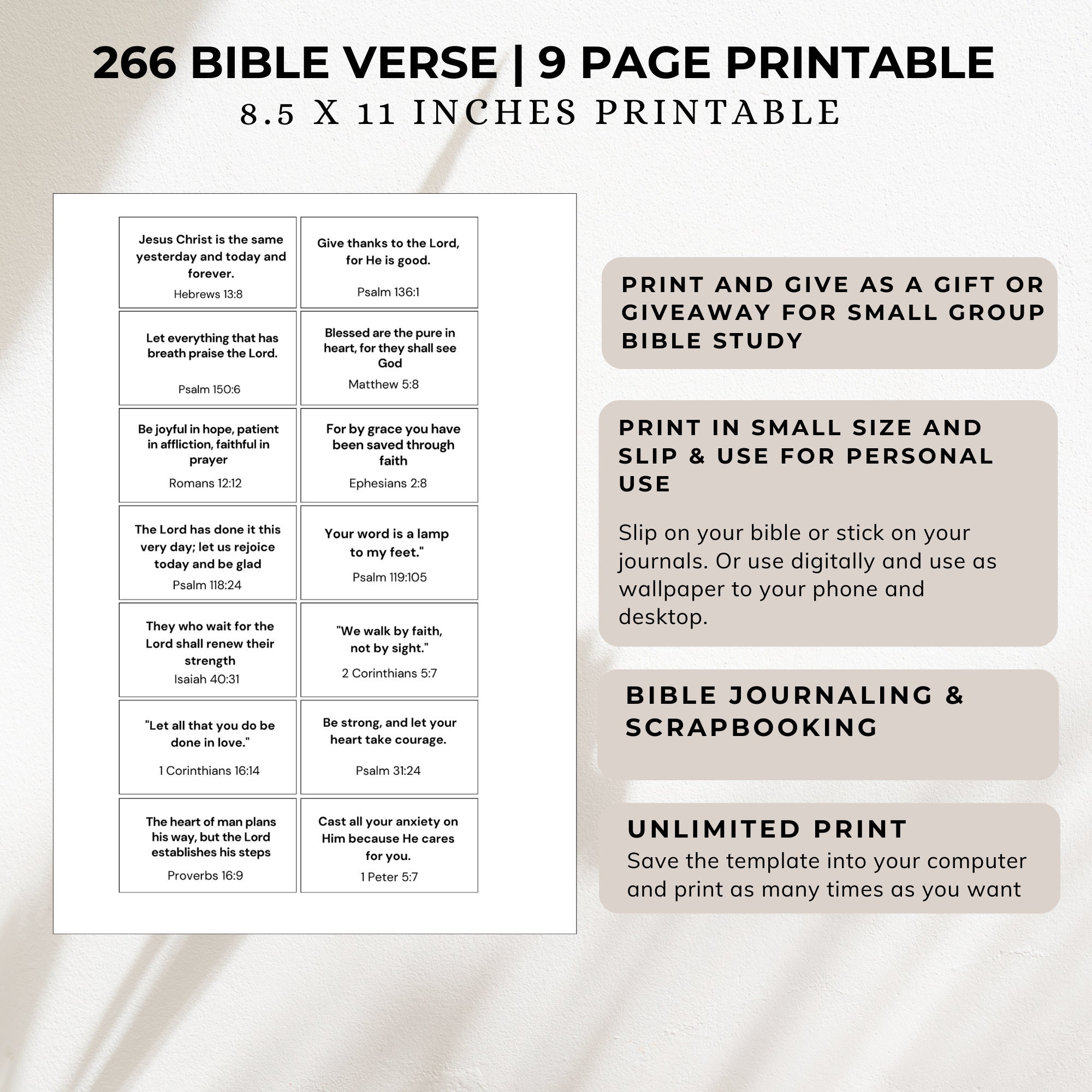 266 Printable Bible Verse | | Printable Scripture | Bible Journaling ...
