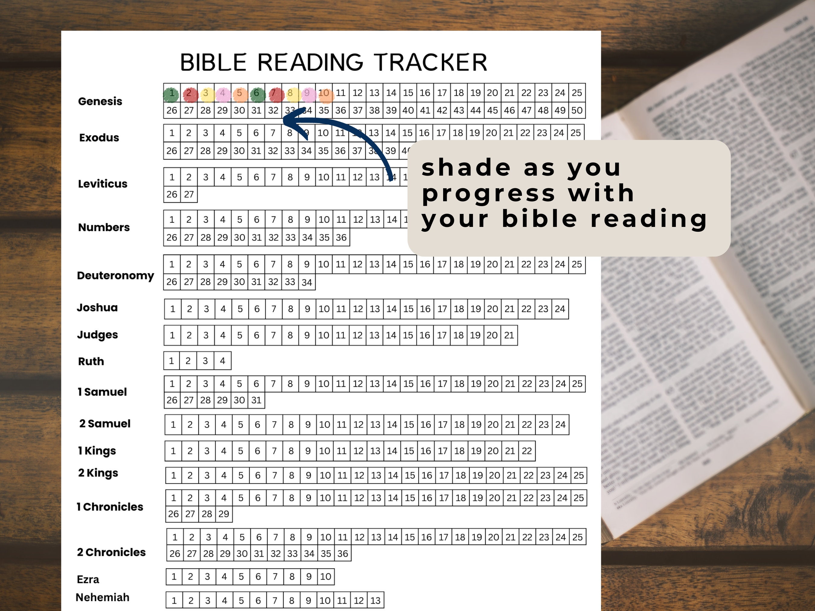 Books of the Bible Book Shelf Tracker, Bible Books Coloring Page One ...