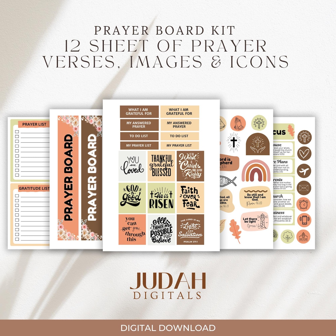 DIY Prayer Board Kit Printable, DIY, Vision Board for Faith Goals ...