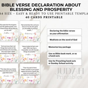 Bible Verse About Blessings and Prosperity Printable Scripture, Bible ...