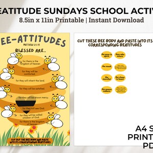 Beatitudes Kids Activity for Sunday School, Printable Bible Verse Game ...