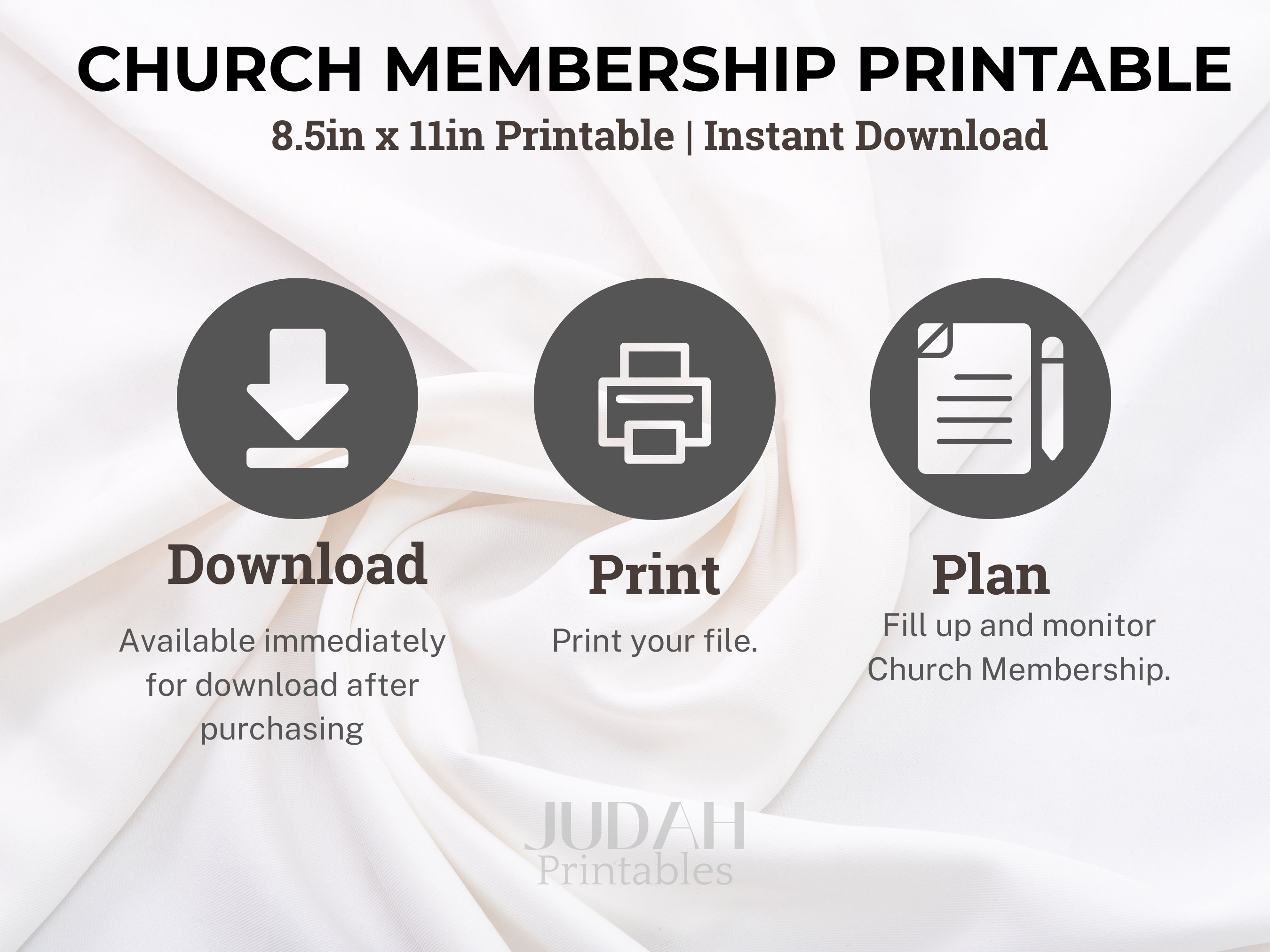 Church Directory Membership Printable Form A4 PDF | Church Membership ...