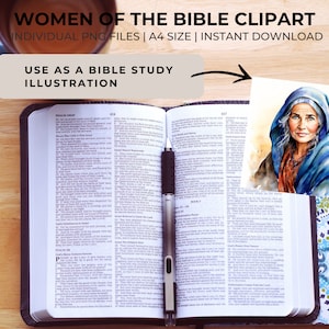 Women of the Bible Clip Art Bundle Ruth, Queen Esther, Mary, Samaritan ...