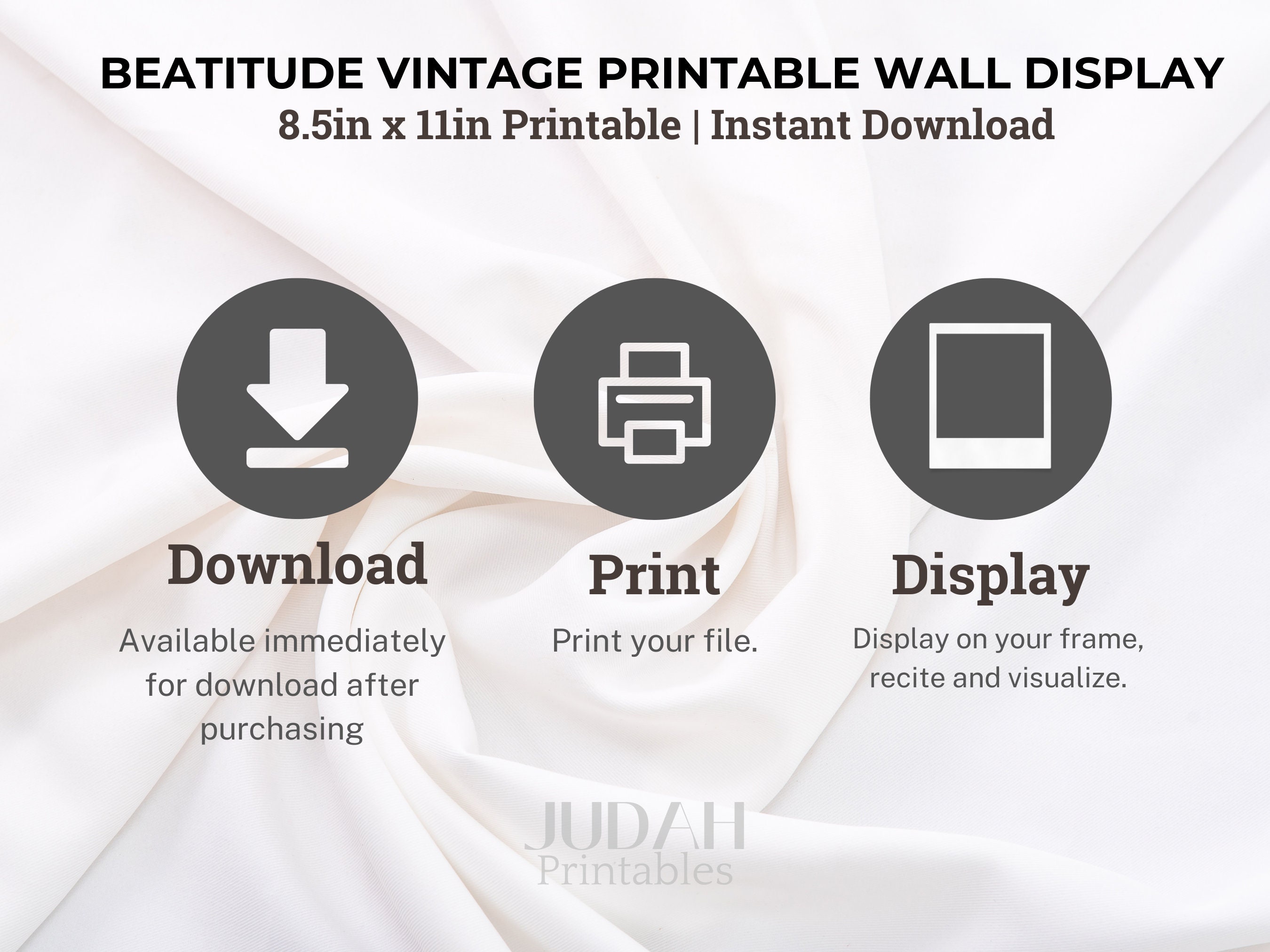Beatitudes Christian Wall Art Printable Scripture Wall Art Modern ...