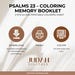Psalm 23 Coloring Activity Booklet for Kids, the Lord is My Shepherd ...