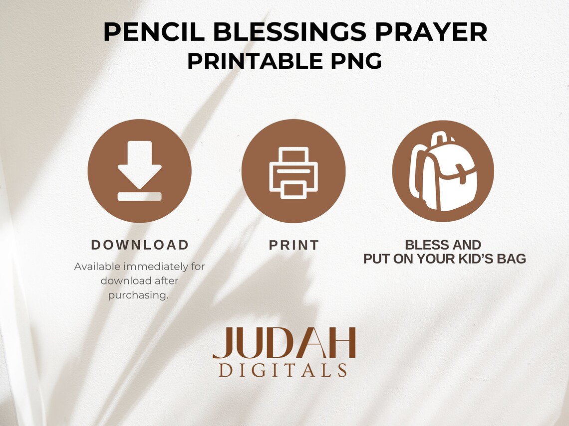Pencil Prayer Tag | Backpack Blessing Kit | Back to School Blessing ...