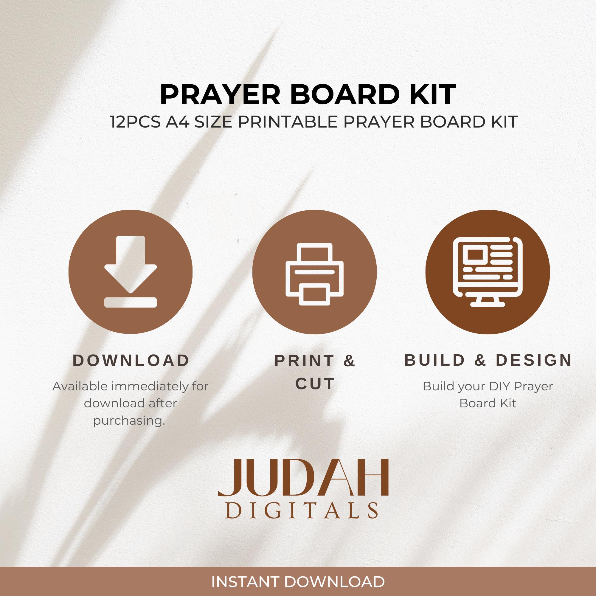 Prayer Board Kit Printable | DIY Prayer Board & Vision Board Printable ...
