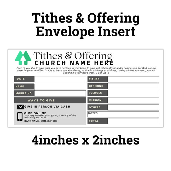 Offering Giving Template - Etsy