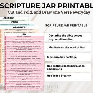 Scripture Jar Printable | Bible Verse Jar Scripture Printable | Bible ...