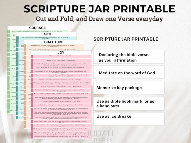Scripture Jar Printable | Bible Verse Jar Scripture Printable | Bible ...