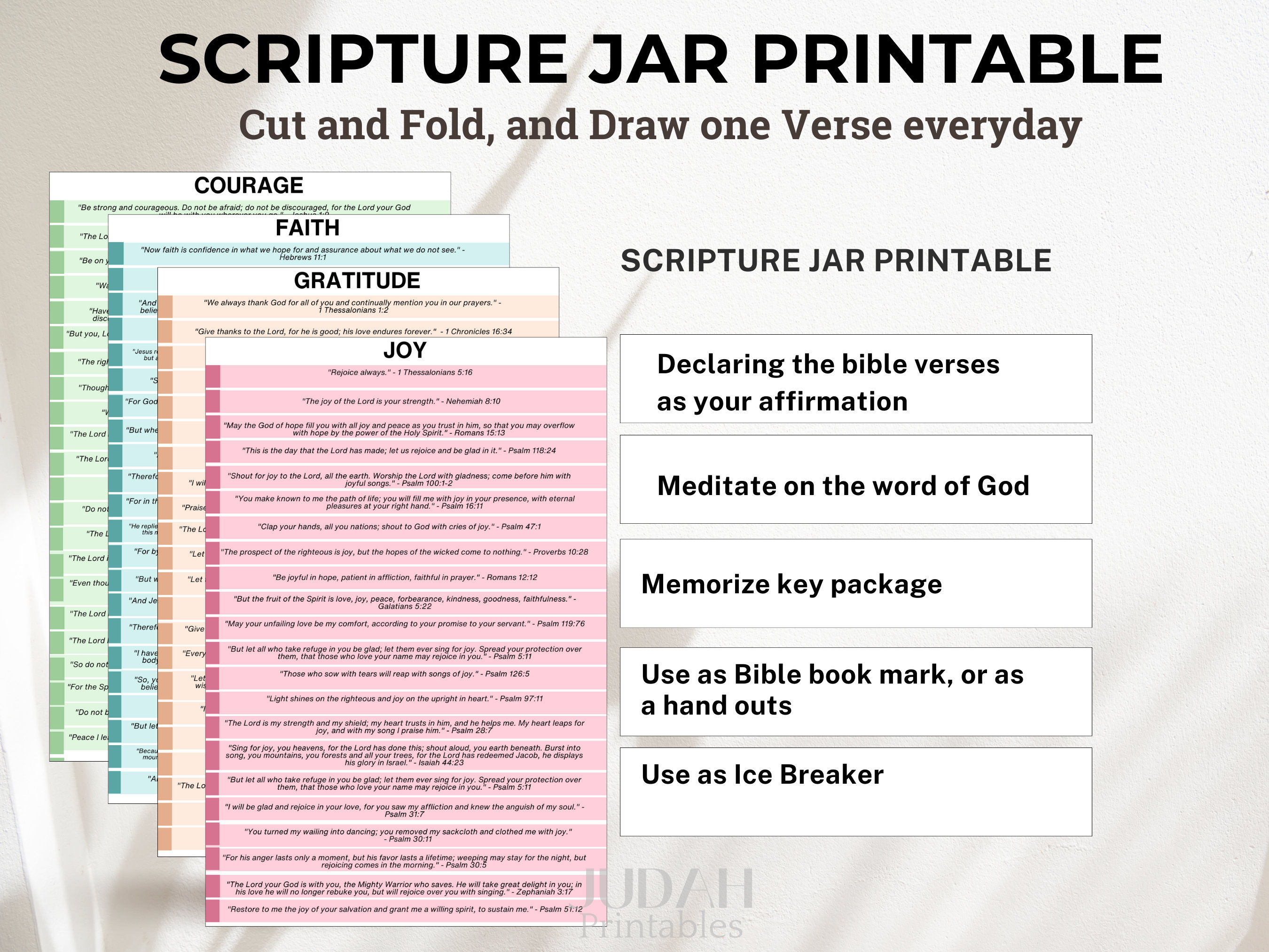 Scripture Jar Printable | Bible Verse Jar Scripture Printable | Bible ...