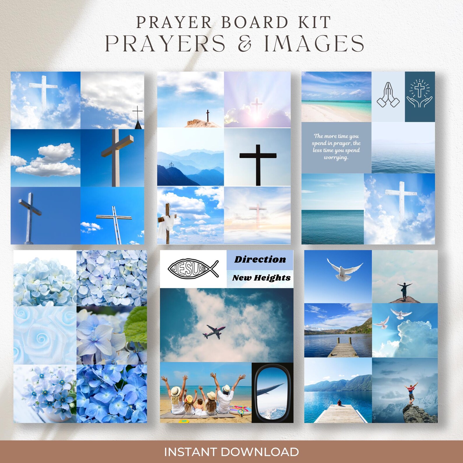 Prayer Board Kit Printable | DIY Prayer Board & Vision Board Printable ...