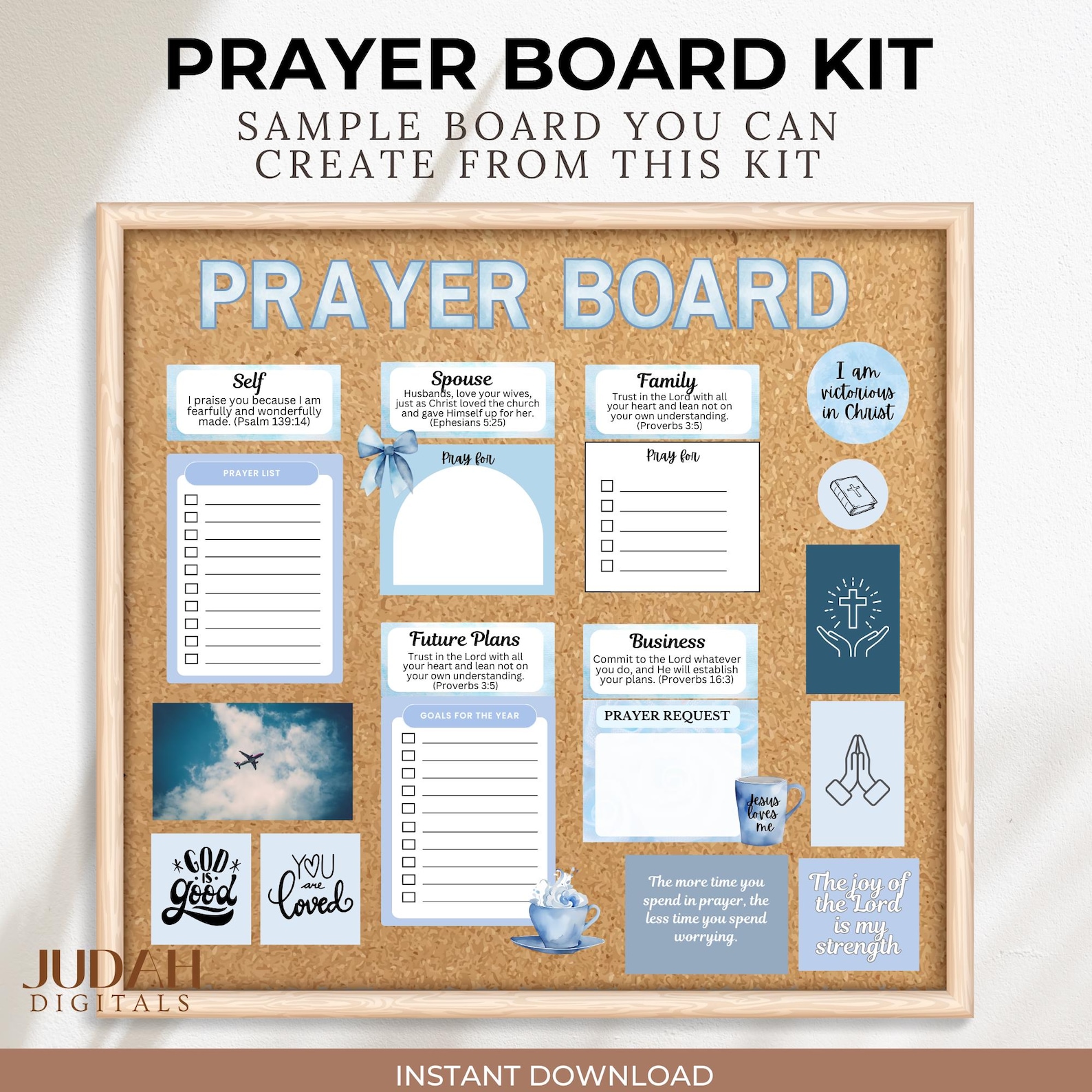 Prayer Board Kit Printable | DIY Prayer Board & Vision Board Printable ...