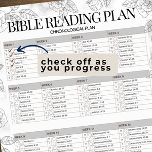 Bible Reading Plan One Year, Bible Study Plan, Chronological Bible Plan ...
