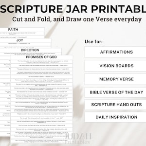 Scripture Jar Printable | Bible Verse Jar Scripture Printable | Bible ...
