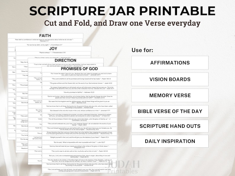 Scripture Jar Printable | Bible Verse Jar Scripture Printable | Bible ...