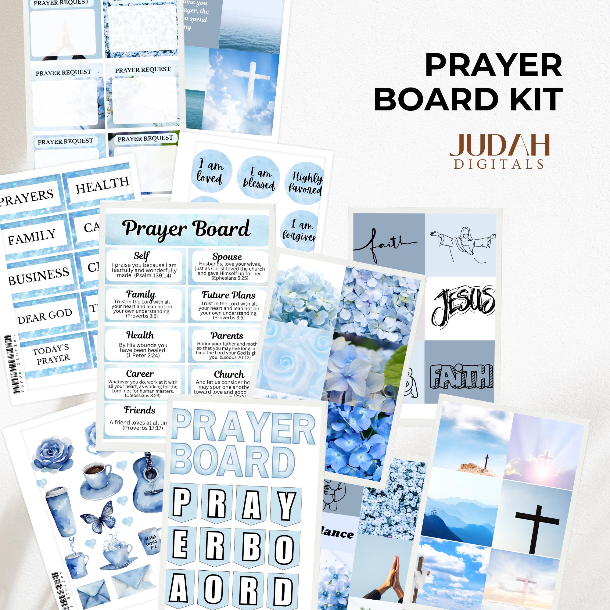 Prayer Board Kit Printable | DIY Prayer Board & Vision Board Printable ...