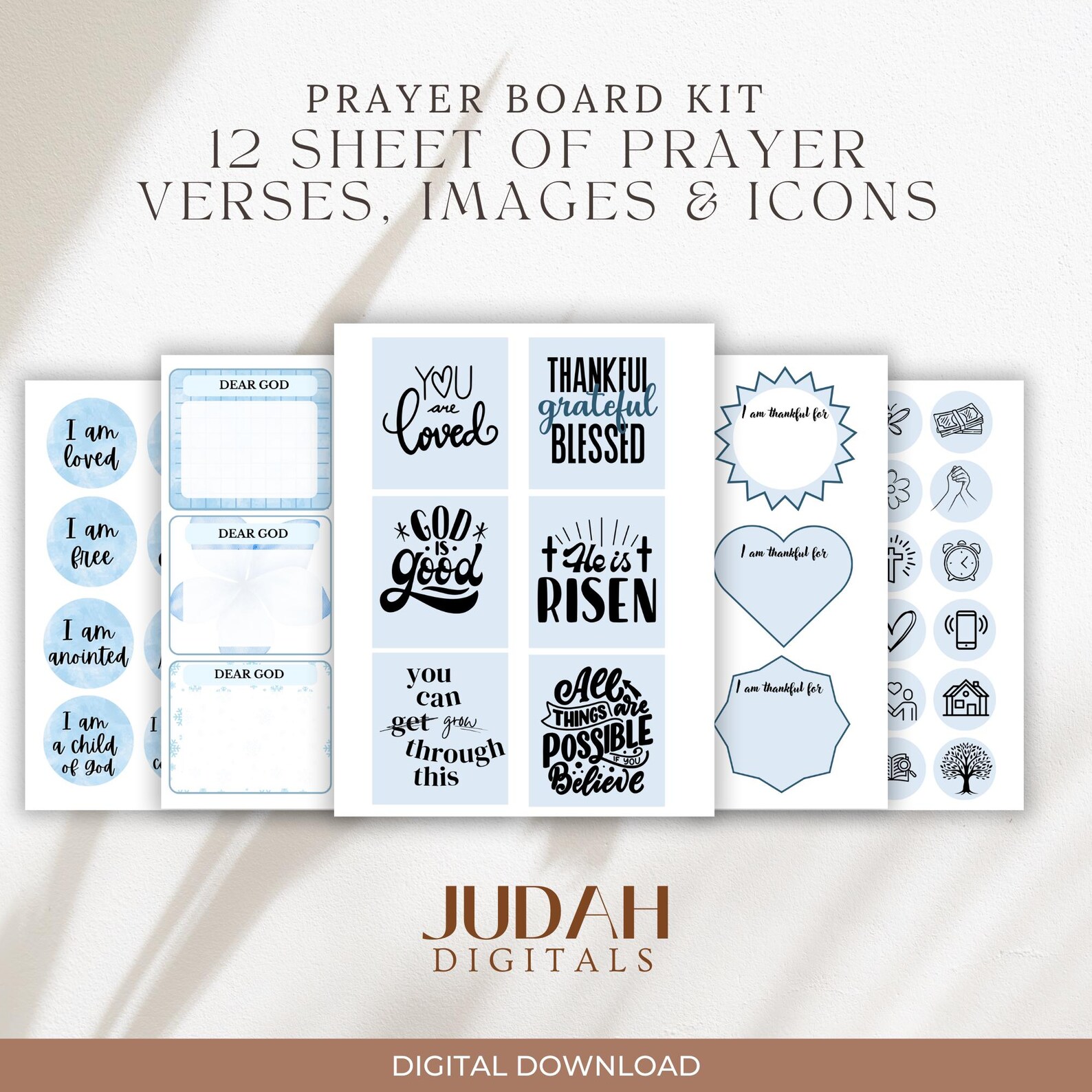 Prayer Board Kit Printable | DIY Prayer Board & Vision Board Printable ...