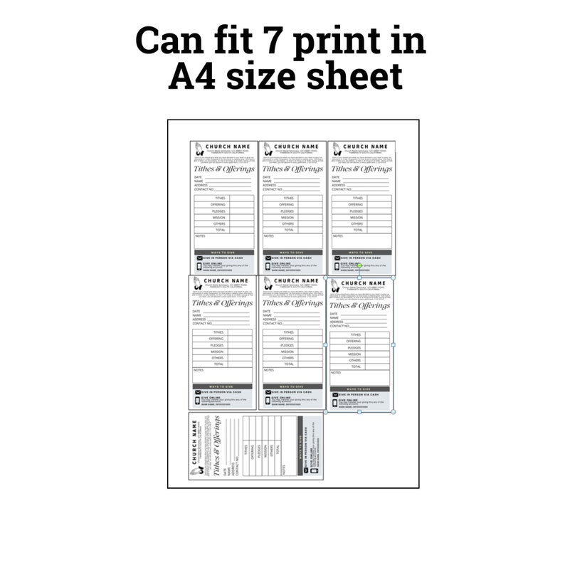 Church Giving Form Template | Tithes and Offering Envelope Insert Canva ...