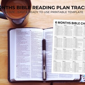 Bible Reading Tracker 6 Months, Bible Study Plan, Chronological Bible ...