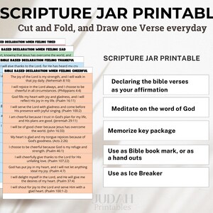 DIY Scripture Jar Printable for Emotional Support, DIY Bible Verse ...