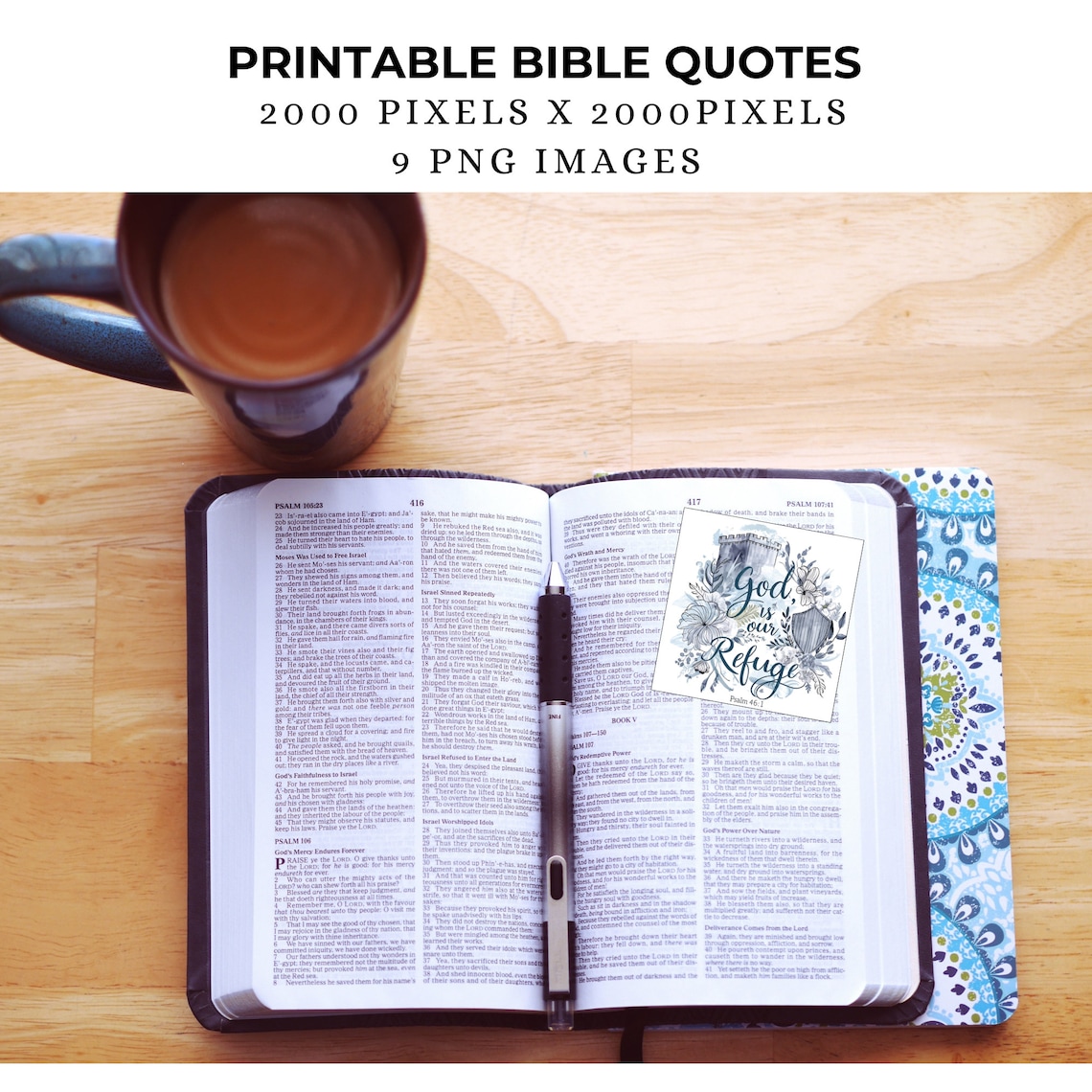 Bible Verse Card Printable, Printable Scripture Bible Verse Card Floral ...