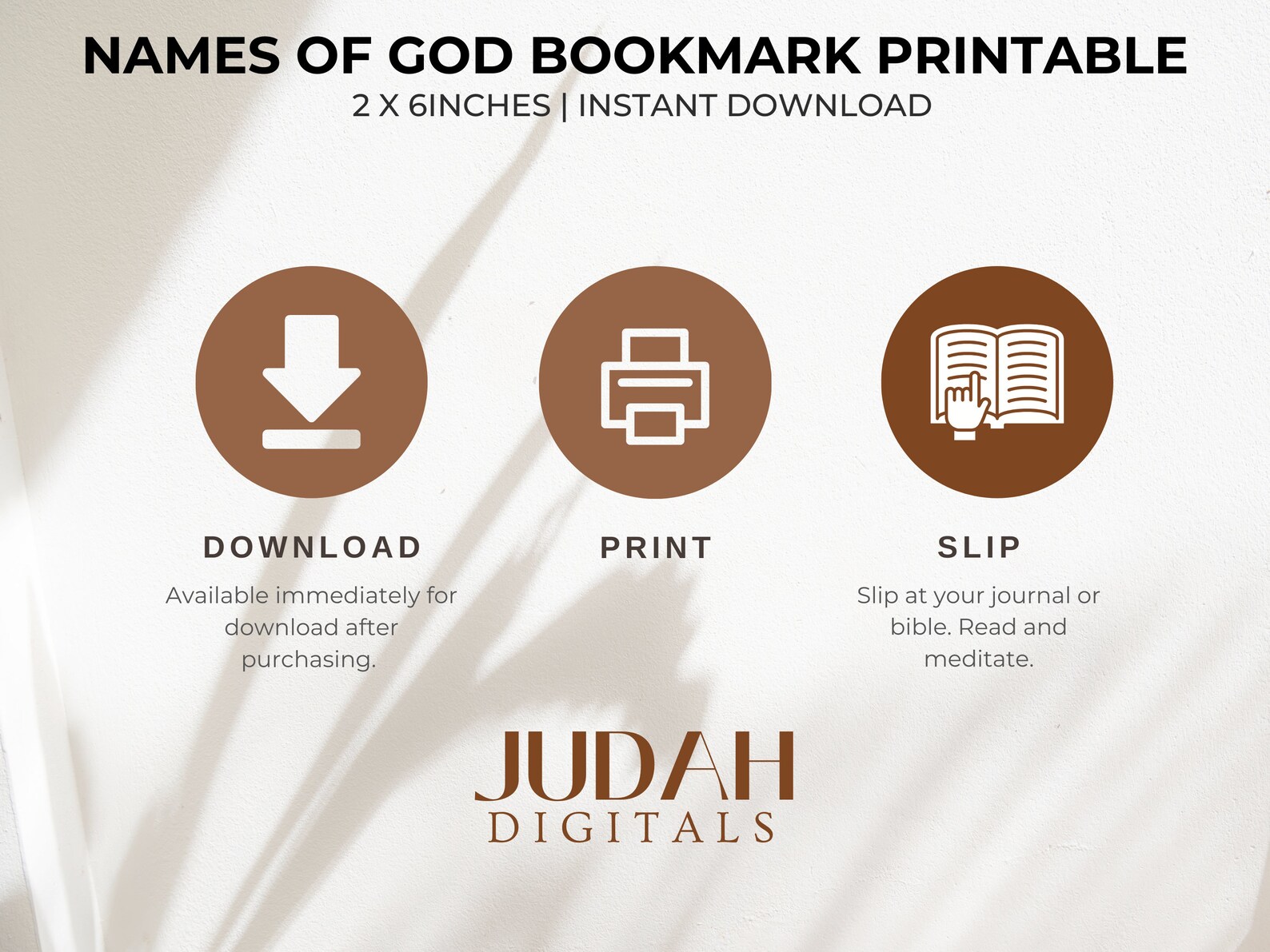 Names of God Bookmark Printable PDF Christian Evangelism Tool Double ...