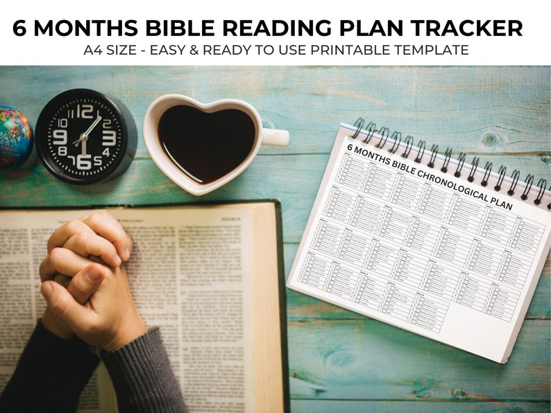Bible Reading Tracker 6 Months, Bible Study Plan, Chronological Bible ...