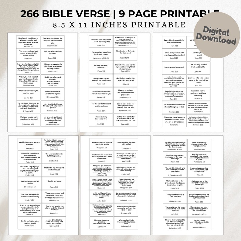 266 Printable Bible Verse | | Printable Scripture | Bible Journaling ...