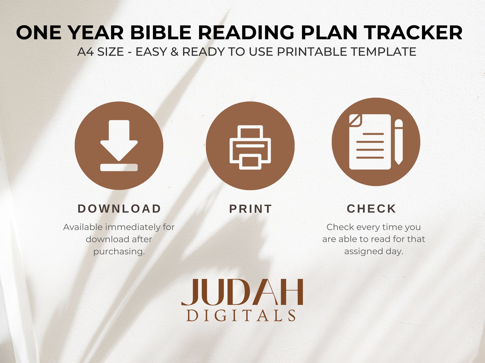 One Year Bible Reading Plan Printable, Bible Reading Tracker, Bible ...