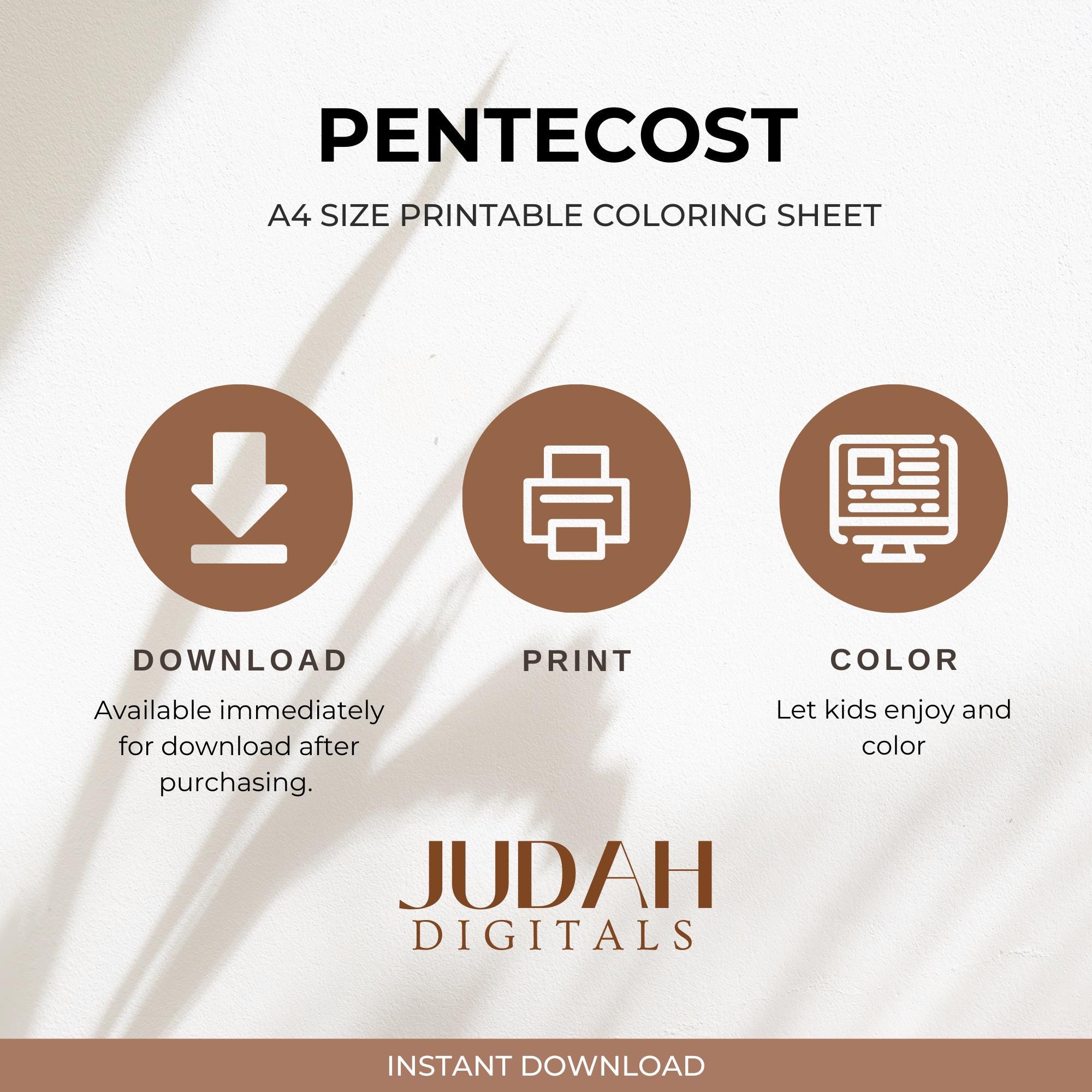 Pentecost Coloring Page for Kids | Acts 2 Bible Verse Coloring Sheet ...