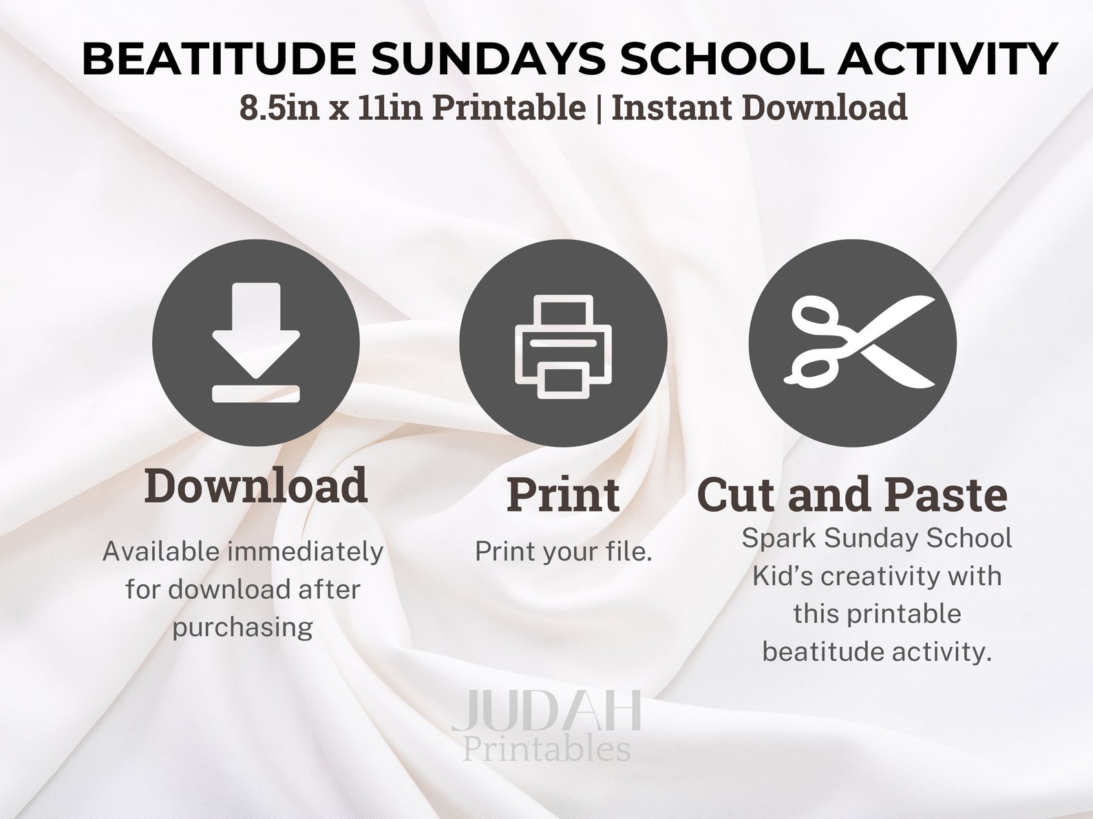 Beatitudes Kids Activity for Sunday School, Printable Bible Verse Game ...