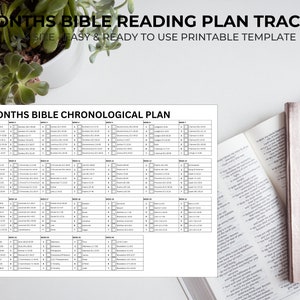 Bible Reading Tracker 6 Months, Bible Study Plan, Chronological Bible ...